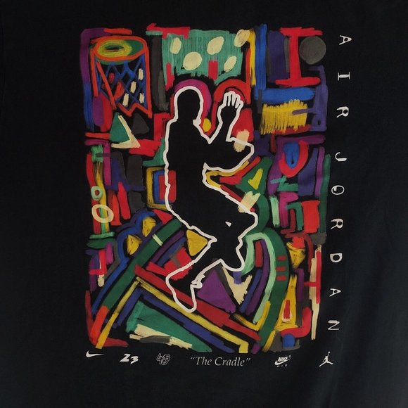 Jordan | Shirts | Jordan Gfx 4 Men Large Black The Cradle Graphic Short ...